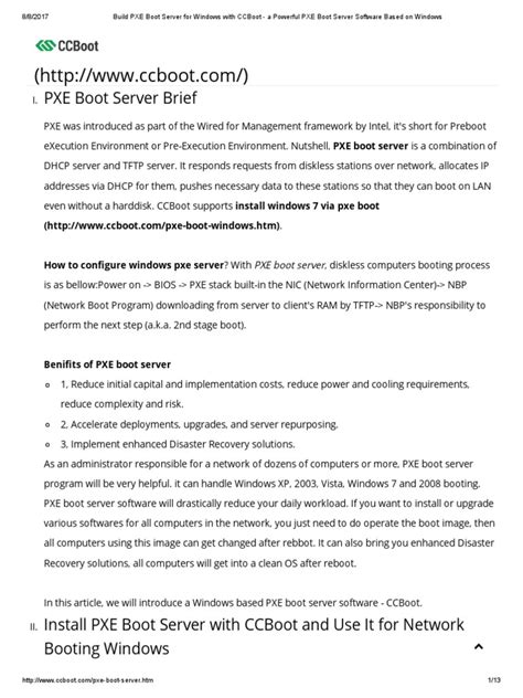 build pxe boot server for windows with ccboot pdf booting