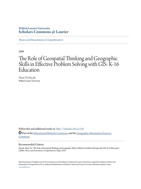 the role of geospatial thinking and geographic skills in effective pdf geographic