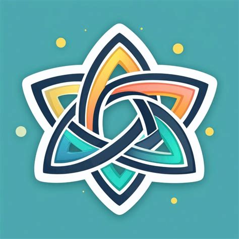 Abstract Colorful Interlocking Star Design Premium Ai Generated Image