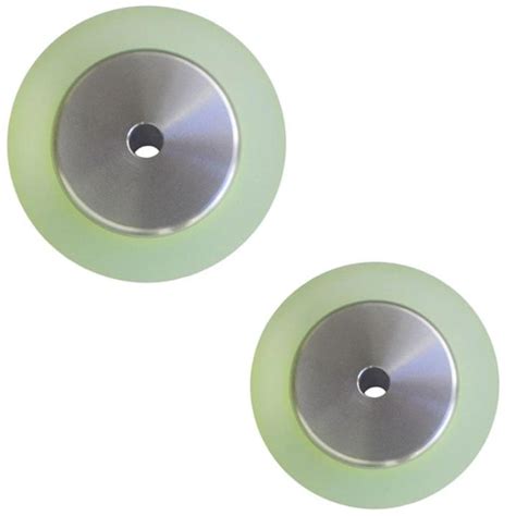2 Pcs Aluminum Polyurethane Industrial Encoder Wheel Measuring Wheel