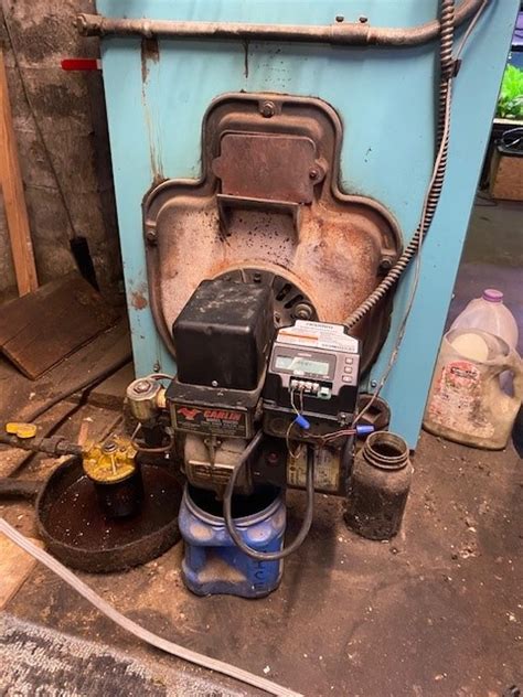Oil Fired Steam Boiler Old System With Tankless Hot Water Coil But No