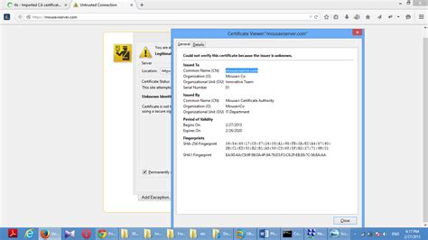 Tls Imported CA Certificate To Firefox Browser Not Working Super User