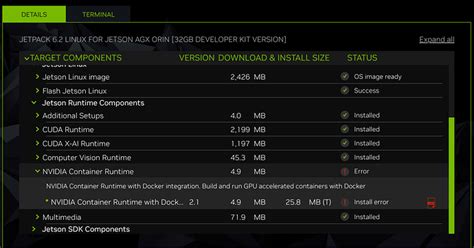 error with “nvidia container runtime with docker integration” on agx