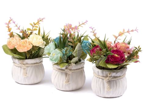 Искусственные цветы в горшках для декора фото и картинки 46 штук