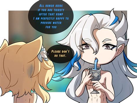 Rule 34 1boy 1girls Blonde Hair Brown Eyes Catgirl Chibi Drinking