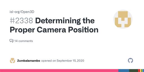 Determining The Proper Camera Position Issue 2338 Isl Org Open3D