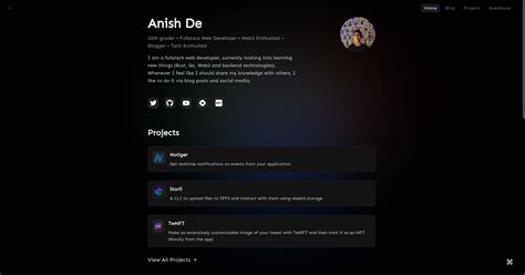 GitHub AnishDe Portfolio My Portfolio Site Built Using Nextjs Contentlayer And