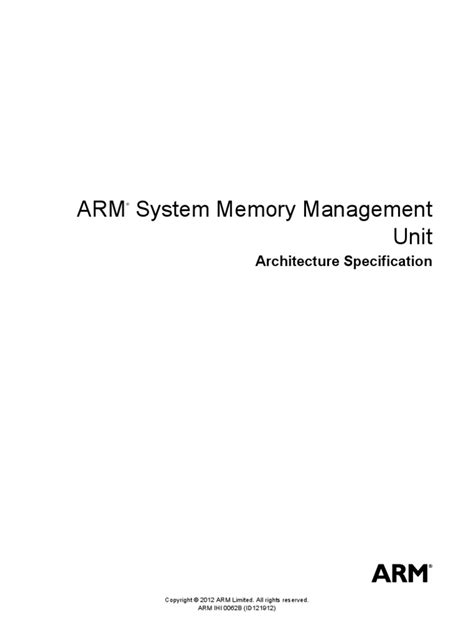 System Mmu Architecture Arm Arm Architecture License