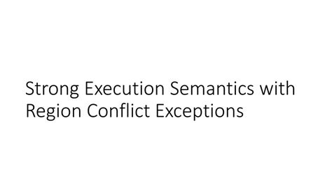 Rethinking Support For Region Conflict Exceptions Ppt Download