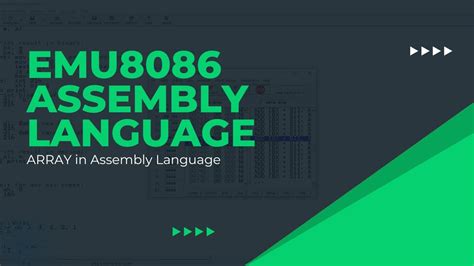 Array In Assembly Language Emu8086 Youtube