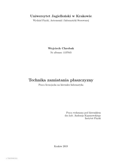 Wojciech Chrobak 2019 Pdf