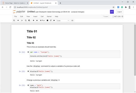 Net Interactive In Jupyter Notebooks