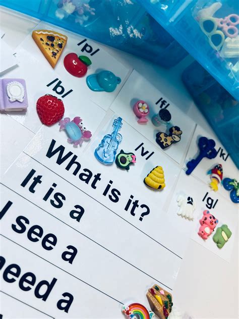 Speech Therapy Mini Objects Set 300 Articulation Trinkets With Soun Speech And Smile