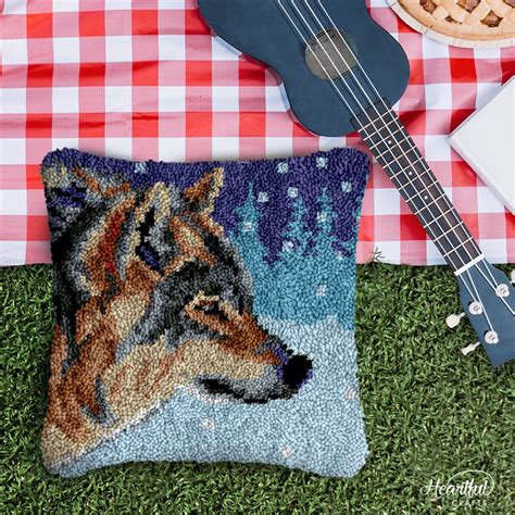 On The Hunt Diy Latch Hook Pillowcase Making Kit For Adults Latch Hook Crafts