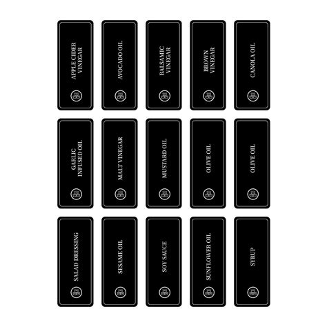 Oil Sticker Set 28 Rectangles Storage Organisers