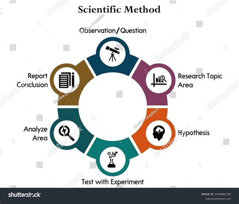 Six Aspects Scientific Method Observation Question Stock Vector