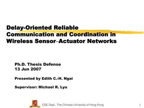 Ppt Delay Oriented Reliable Communication And Coordination In
