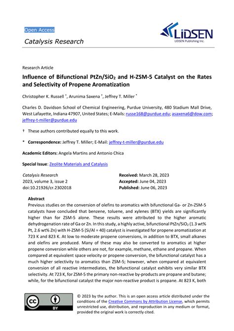Pdf Influence Of Bifunctional Ptzn Sio2 And H Zsm 5 Catalyst On The Rates And Selectivity Of