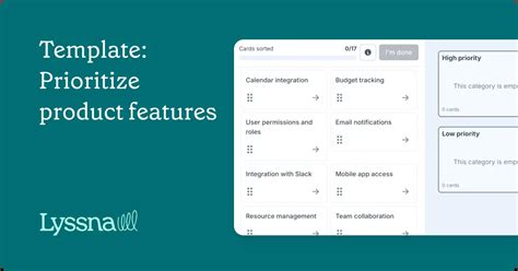 Prioritize Product Features Template Lyssna