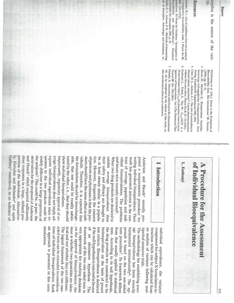 Pdf A Procedure For The Assessment Of Individual Bioequivalence