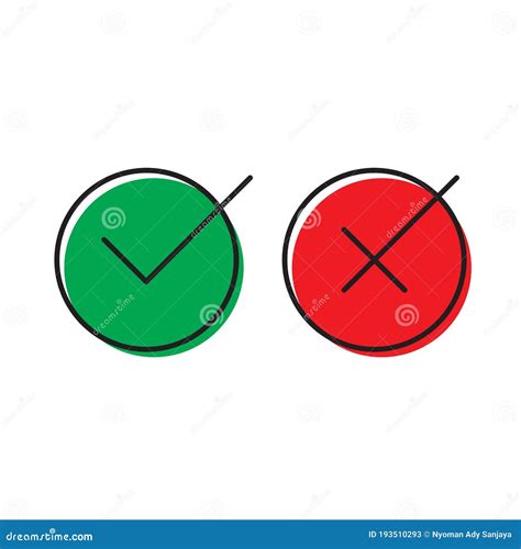 Check Box Line Icons Set Isolated On White Background Stock Vector