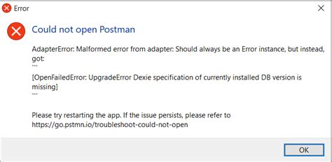 Install Upgrade To Fails Issue Postmanlabs Postman App Support GitHub