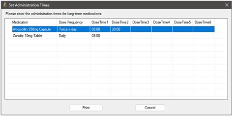 Print A National Inpatient Medication Chart Nimc