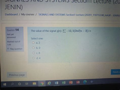 Solved Signals And Systems Section1 Lecture Jenin Dashboard