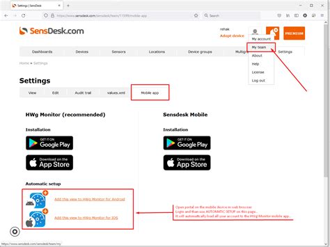 HWg Monitor Mobile App For Displaying Current Sensor Values From Remote Monitoring Devices