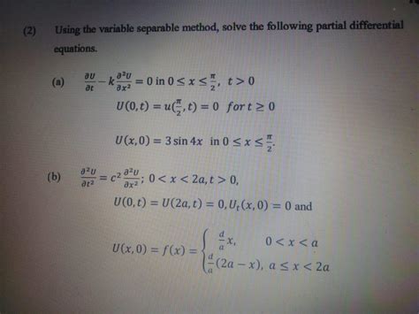 Using The Variable Separable Method Solve The Chegg Com