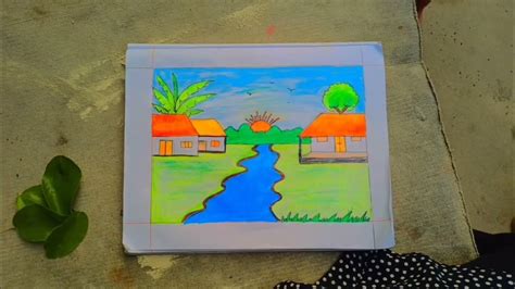 গ্রামের দৃশ্য। আকা দেখতে চাইলে কমেন্ট করবেন ধন্যবাদ 🍁 Youtube