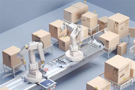 packaging and sorting robot placing products into boxes for shipment