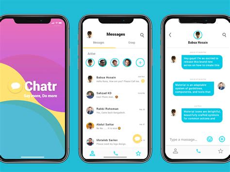 messaging app ui design by gaddafi sarker on dribbble
