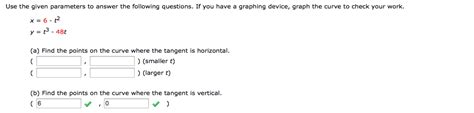 Solved Use The Given Parameters To Answer The Following Q Chegg Com