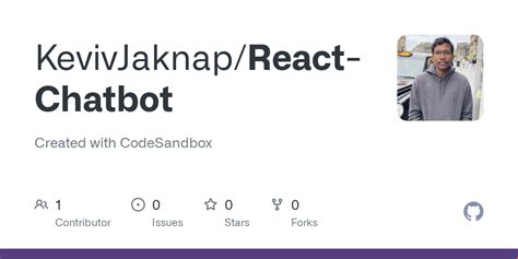 github kevivjaknap react chatbot created with codesandbox
