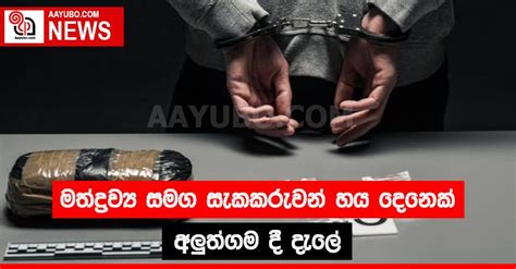 මත්ද්‍රව්‍ය සමග සැකකරුවන් හය දෙනෙක් අලුත්ගම දී දැලේ