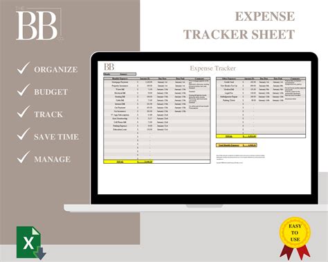 Expense Tracker Sheet Excel Template Form Personal Finance