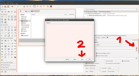 Can You Set The Filefilters For A Gtk Dialog In Glade Stack Overflow