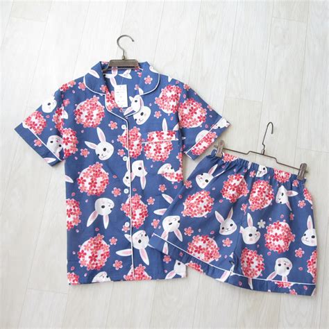 Ночная рубашка с длинным рукавом и мультяшным Кроликом летняя тонкая двухслойная женская пижама