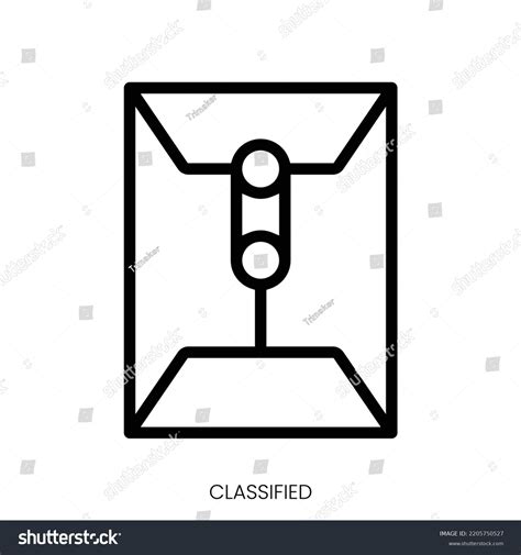 Classified Icon Line Art Style Design Stock Vector Royalty Free 2205750527 Shutterstock