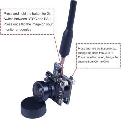 SunFounder SF C01 Micro FPV Camera With 5 8G 48CH 25mW Transmitter And Y Shape Splitter For