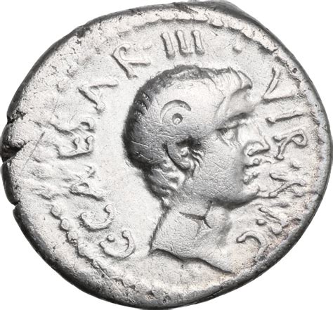 Octavianus With L Cornelius Balbus Denarius Mint Moving With