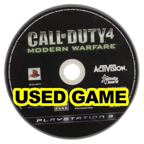 Pre Owned PS3 Call Of Duty 4 Modern Warfare Disc In Generic Case The Relentless Dragon