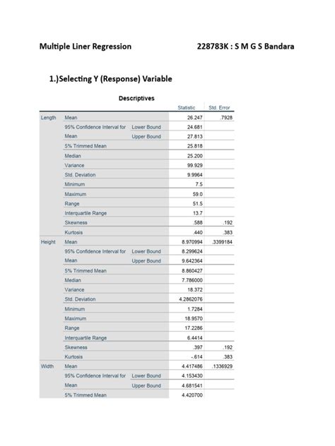 Multiple Liner Regression 228783k Pdf Errors And Residuals