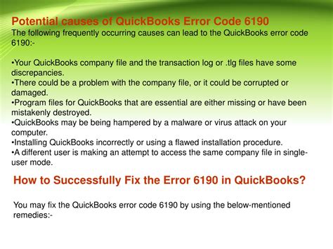 Ppt Simple Rectification Steps For The Quickbooks Error 6190