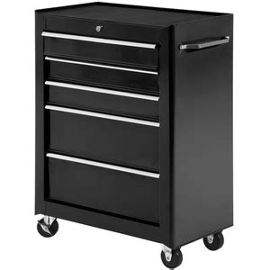 HOMCOM 5 Drawer Lockable Steel Tool Box