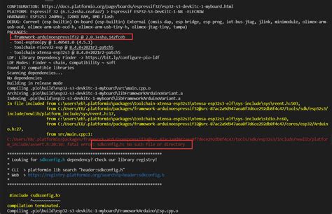 when i was using platformio i found an error when i used esp32 2 0 3