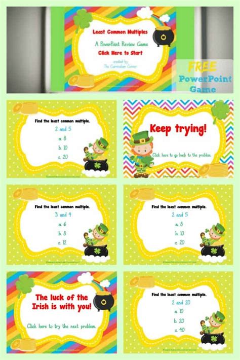 Least Common Multiple Game For Powerpoint The Curriculum Corner 4 5 6