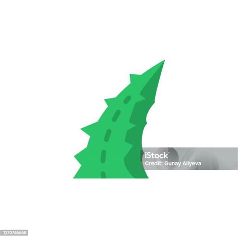 잎 알로에 베라 아이콘 Ui 및 Ux 웹 사이트 또는 모바일 응용 프로그램에 대한 치유 식물 아이콘의 간단한 색상 벡터 요소 0명에 대한 스톡 벡터 아트 및 기타 이미지