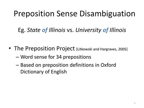 Ppt Modeling Semantic Relations Expressed By Prepositions Powerpoint